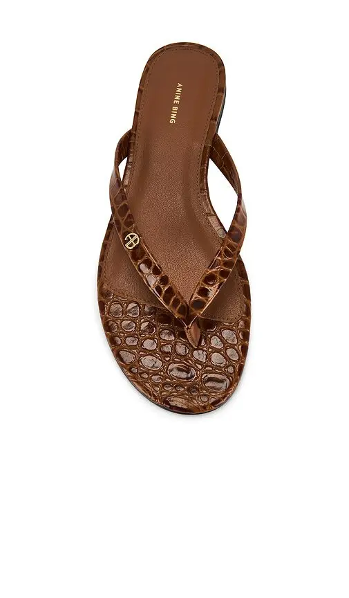 ANINE BING Noelle Thong Sandal - Brown