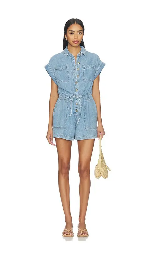 Paige Maliah Romper - Blue