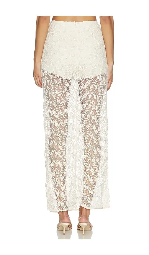 Bardot Venetia Sheer Lace Maxi Skirt