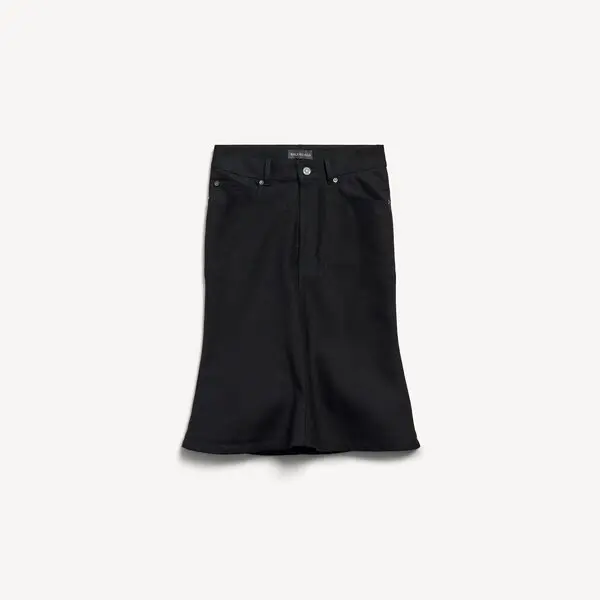 Balenciaga Godet Midi Skirt - Black