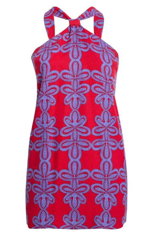 SUGARLIPS Abstract Halter Mini Dress