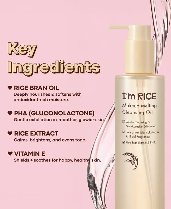 TONYMOLY I'm Rice Makeup Melting Cleansing Oil - No Color