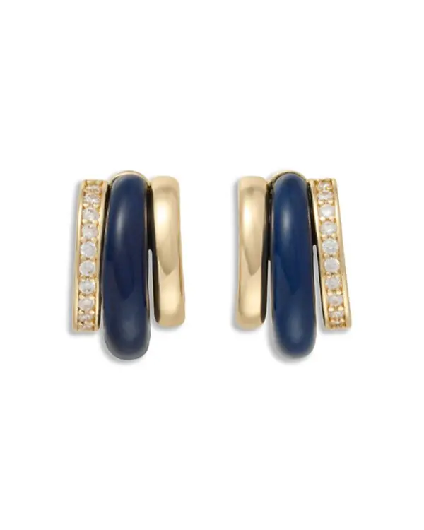 ROXANNE ASSOULIN The Stone Huggie Earrings - Lapis