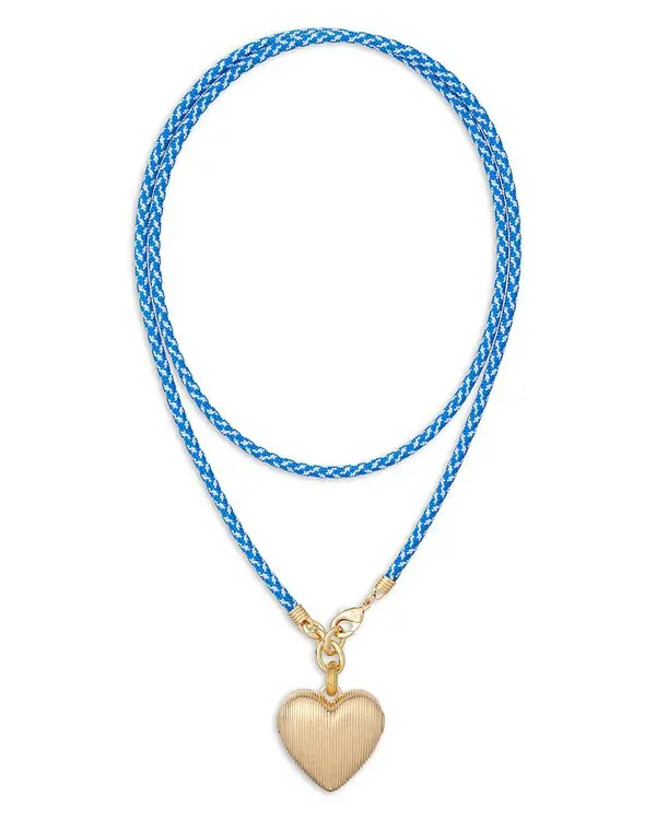 ROXANNE ASSOULIN The Long Happy Cord Charm Necklace - Gold/denim