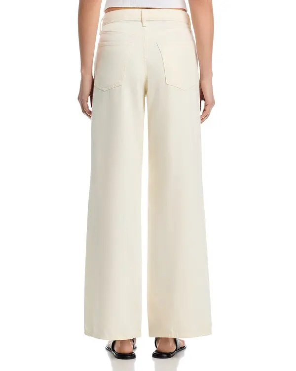 Rag & Bone Andi Featherweight Wide Leg Ankle Jeans - Ecru