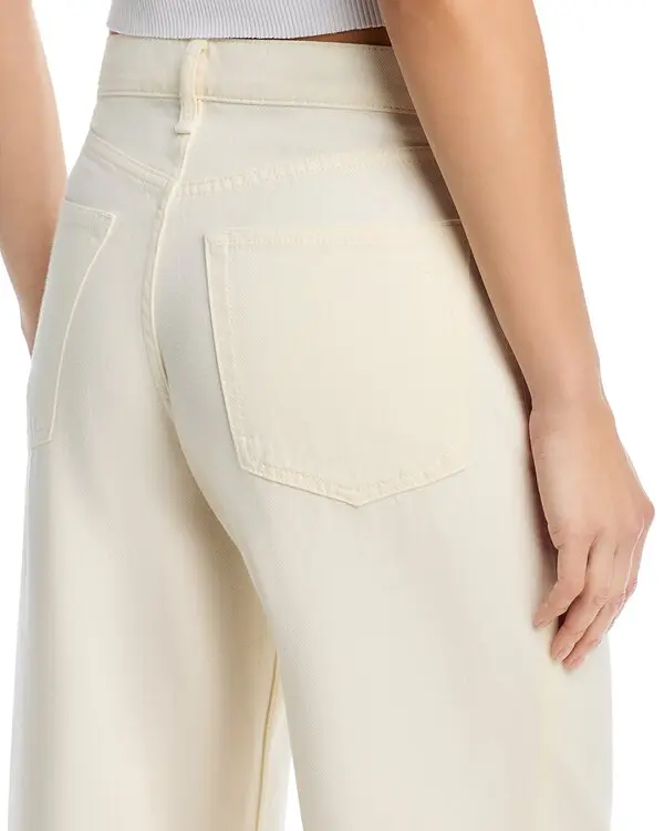 Rag & Bone Andi Featherweight Wide Leg Ankle Jeans - Ecru