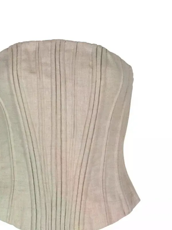 ANDRES OTALORA Te Miro Pleated Strapless Top
