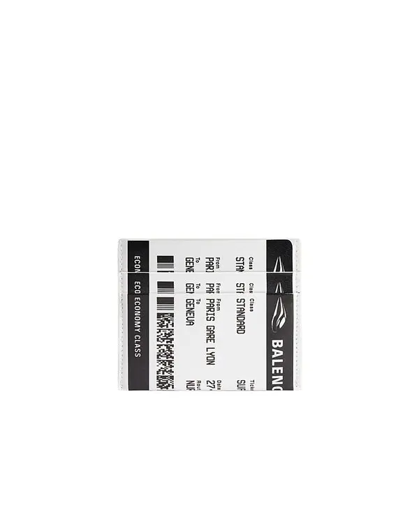 Balenciaga Passport Boarding Card Holder - Black/white