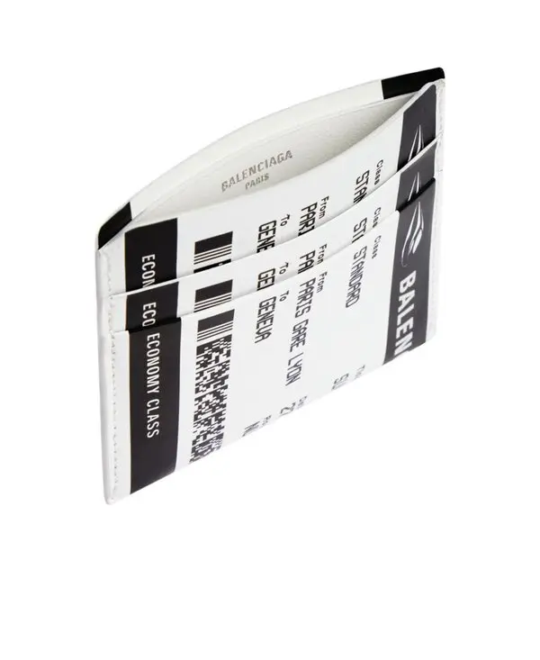 Balenciaga Passport Boarding Card Holder - Black/white