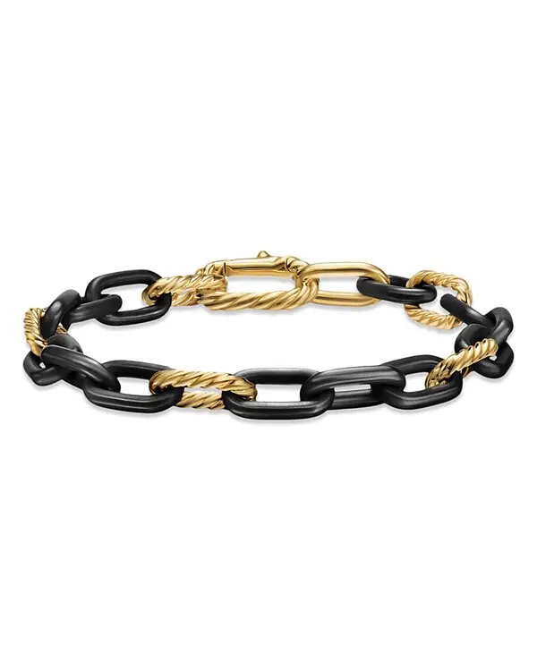 David Yurman Dy Madison Chain Bracelet - Black/gold