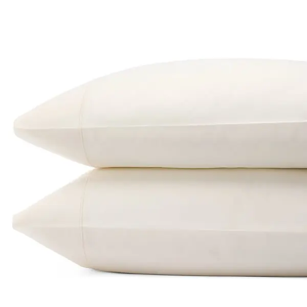 HUDSON PARK COLLECTION 525 Thread Count Egyptian Cotton Sateen Pillowcase Pair, King Exclusive - Ivory Shell