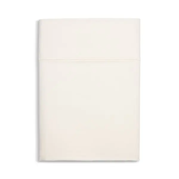 HUDSON PARK COLLECTION 525 Thread Count Egyptian Cotton Sateen Flat Sheet, Twin Exclusive - Ivory Shell