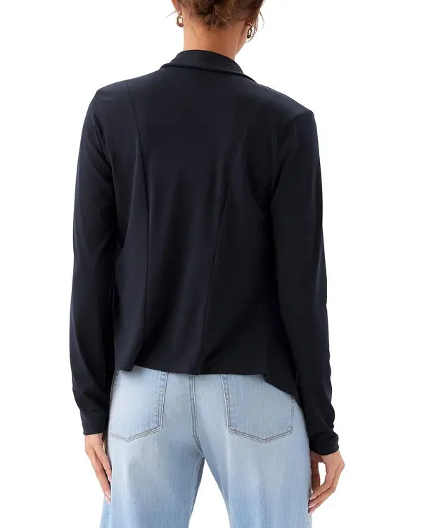Karen Kane Draped Open Front Cardigan - Black