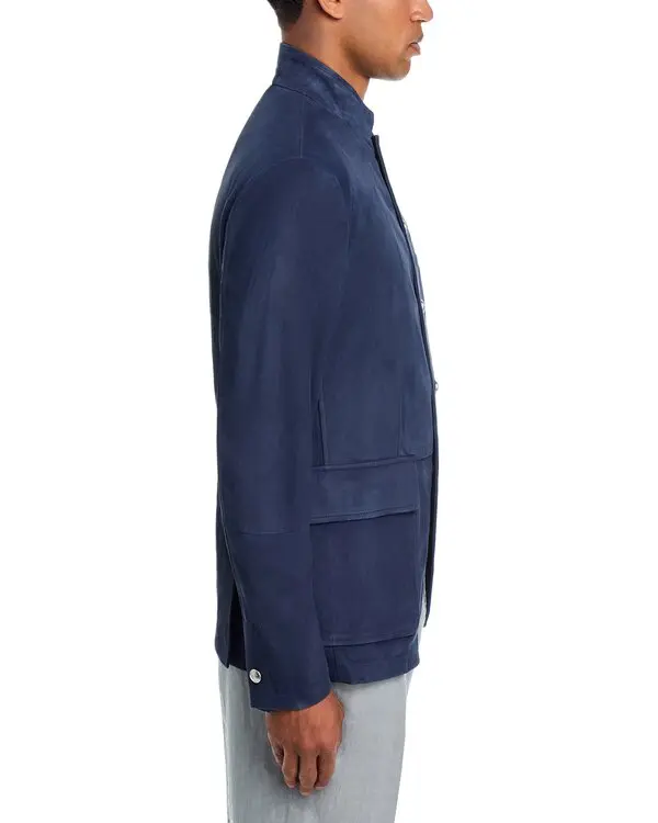 Eleventy Waxed Suede Travel Jacket