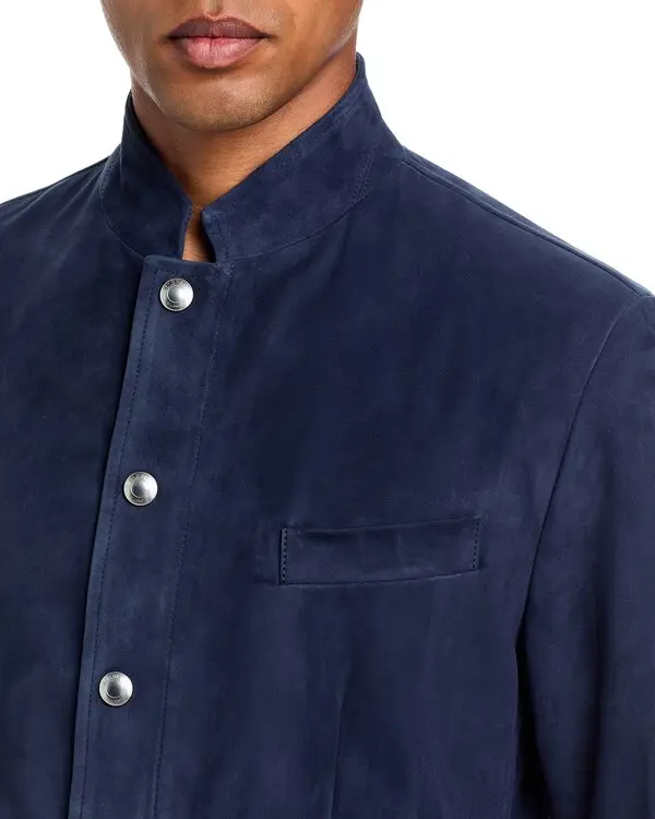 Eleventy Waxed Suede Travel Jacket