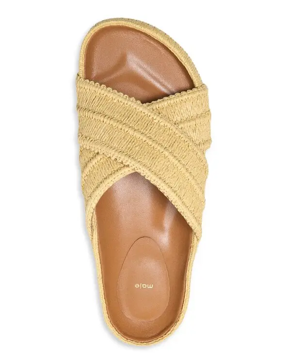 Maje Raffia Crisscross Platform Sandals