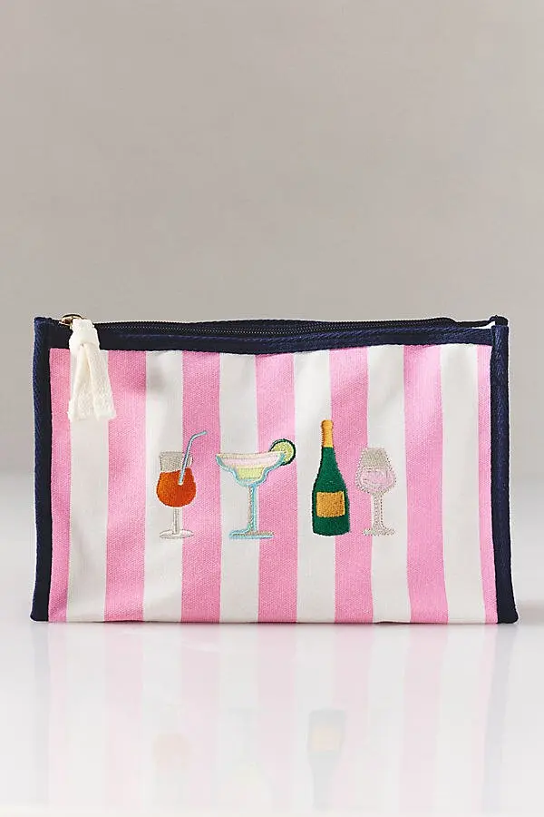 SHIRALEAH Icon Zip Pouch - Cocktail Icons