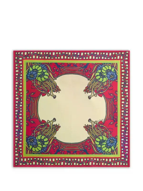 La DoubleJ Foulard Printed Scarf - Red