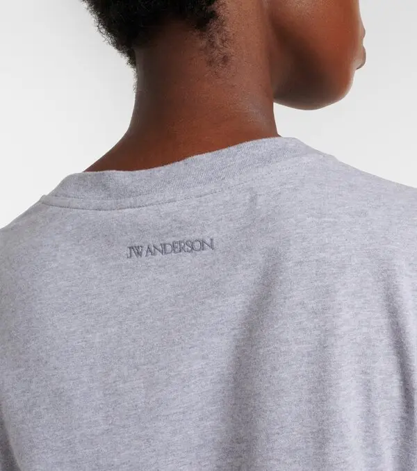 JW Anderson Embellished Cotton Jersey T-shirt - Grey
