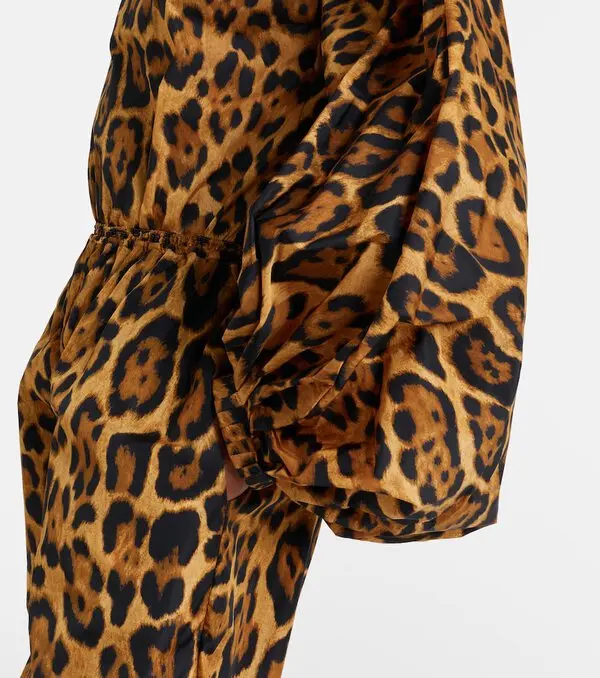 Alaïa Oversized Animal-print Bodysuit - Brown