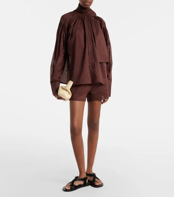 Plan C Cotton Organza Shorts