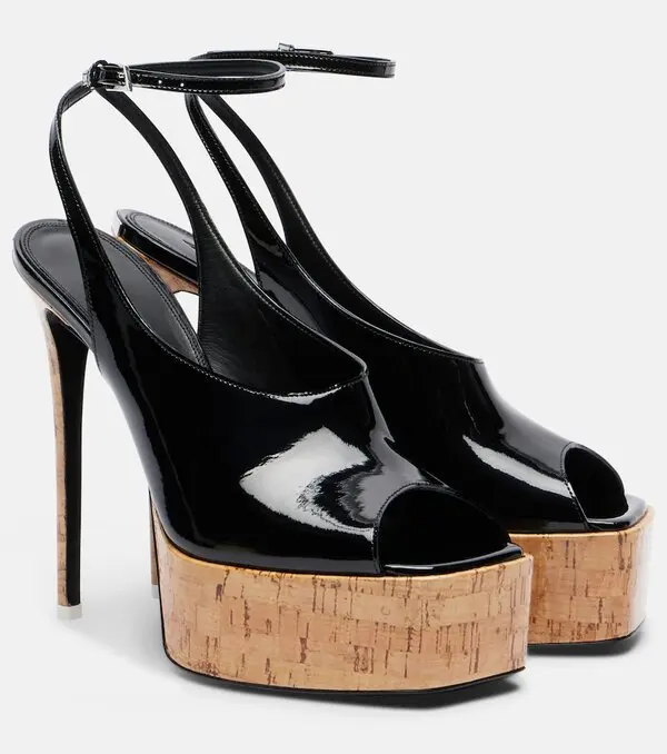 Attico Ornella Platform Slingback Pumps - Black