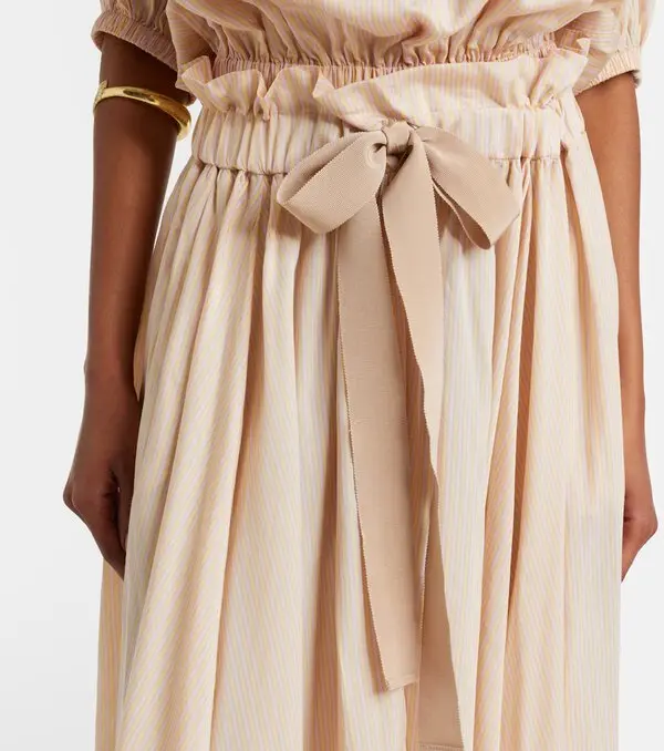 PATOU Striped Maxi Skirt - Beige