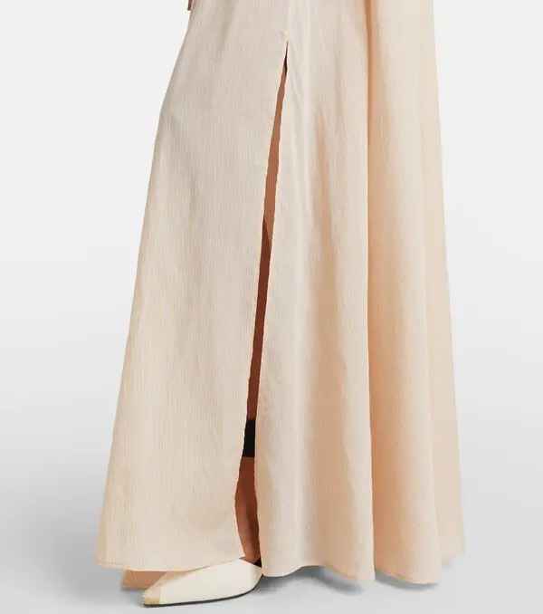 PATOU Striped Maxi Skirt - Beige