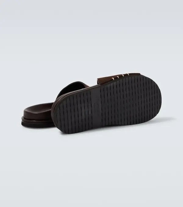 JW Anderson Suede Slides - Brown
