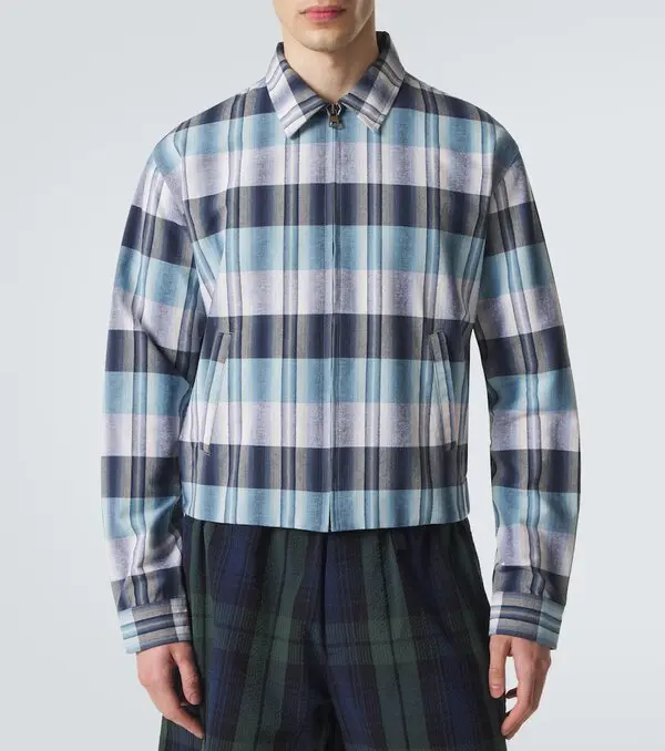 JW Anderson Checked Cotton Blouson Jacket