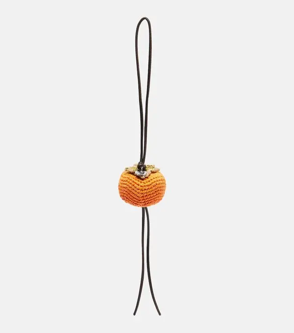 JW Anderson Crochet Bag Charm - Orange