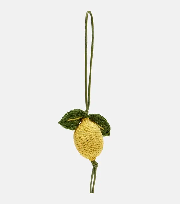 JW Anderson Lemon Crochet Bag Charm - Yellow