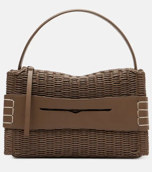 JW Anderson Loafer Medium Leather Shoulder Bag - Brown