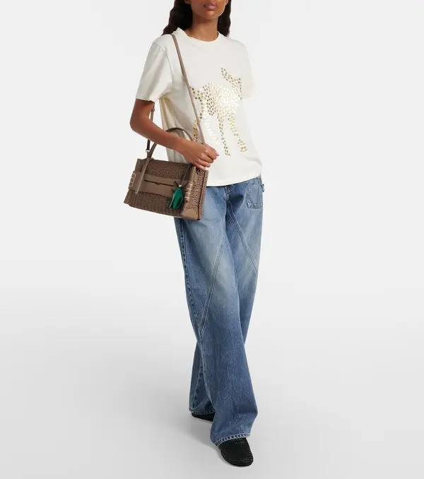 JW Anderson Loafer Medium Leather Shoulder Bag - Brown