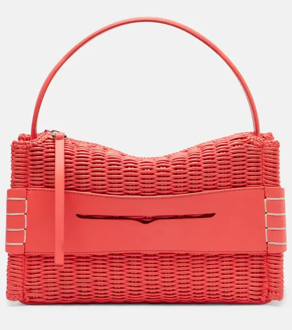 JW Anderson Loafer Medium Leather Shoulder Bag - Red