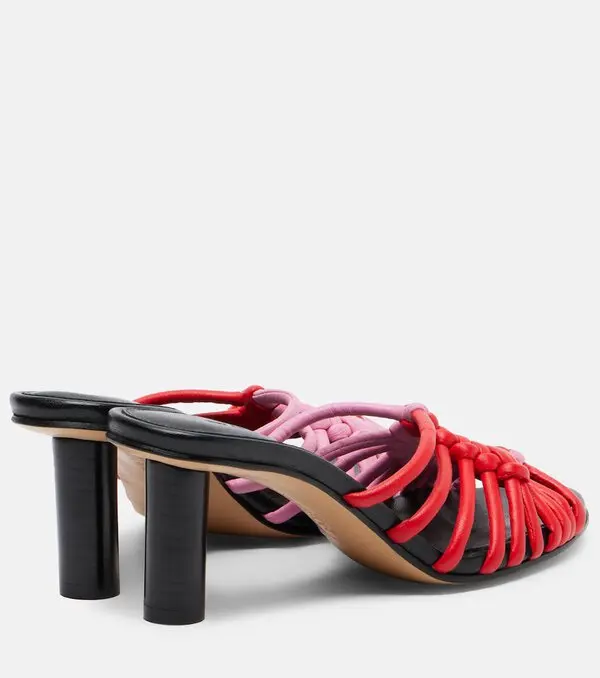 JW Anderson Plot Woven Leather Sandals - Red