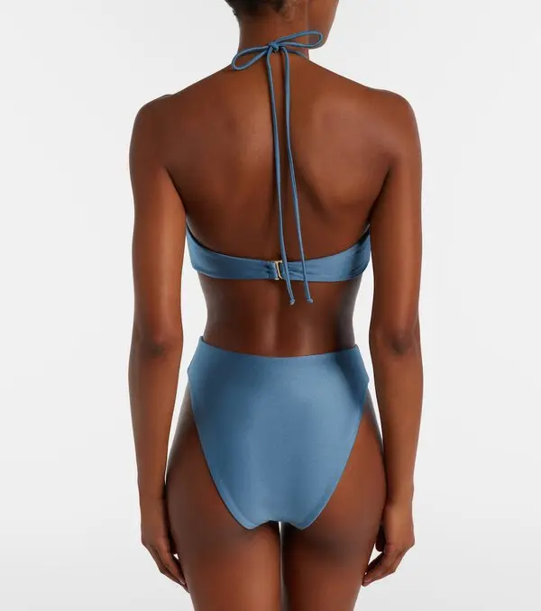 Jade Swim Incline High-rise Bikini Bottoms - Blue