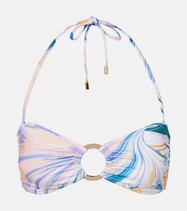 ALEXANDRA MIRO Carlotta Printed Bandeau Bikini Top - Multicoloured