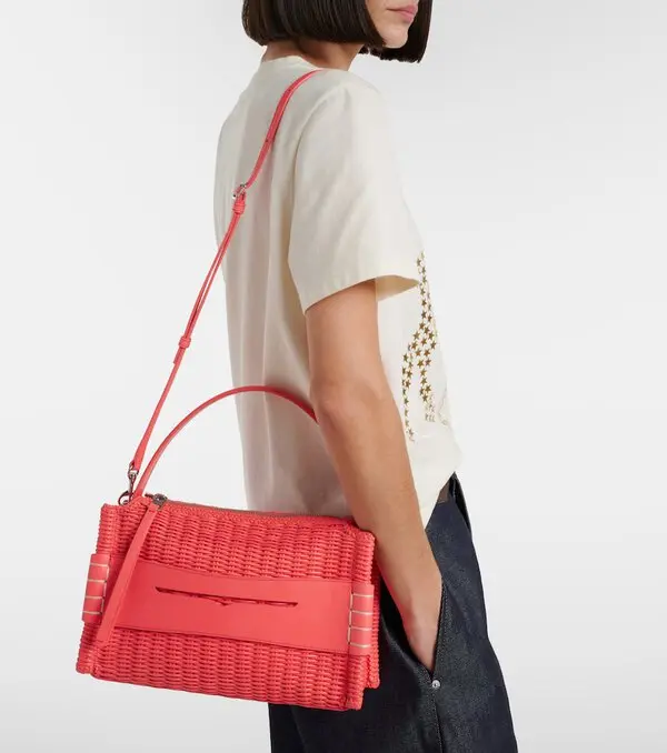 JW Anderson Loafer Medium Leather Shoulder Bag - Red