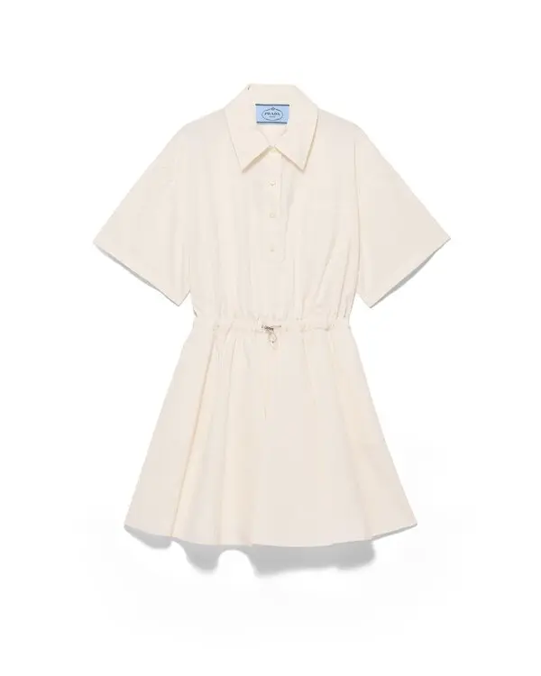 Prada Short-sleeved Technical Pongé Dress