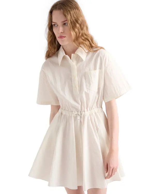 Prada Short-sleeved Technical Pongé Dress