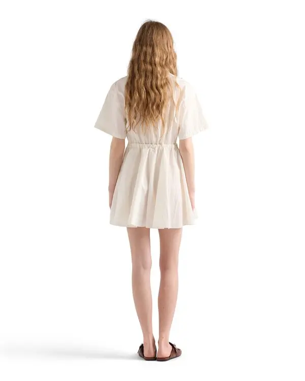 Prada Short-sleeved Technical Pongé Dress