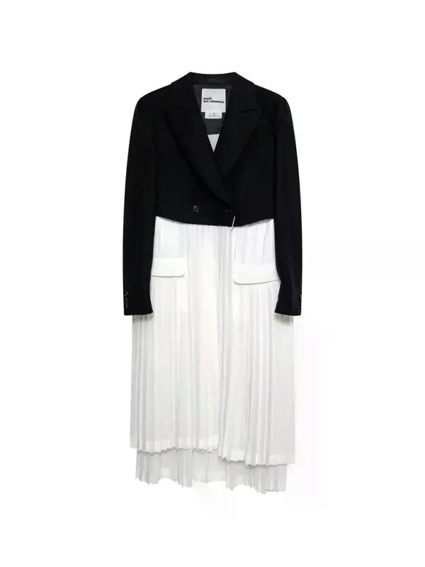 Noir Kei Ninomiya Pleated Panel Cropped Blazer