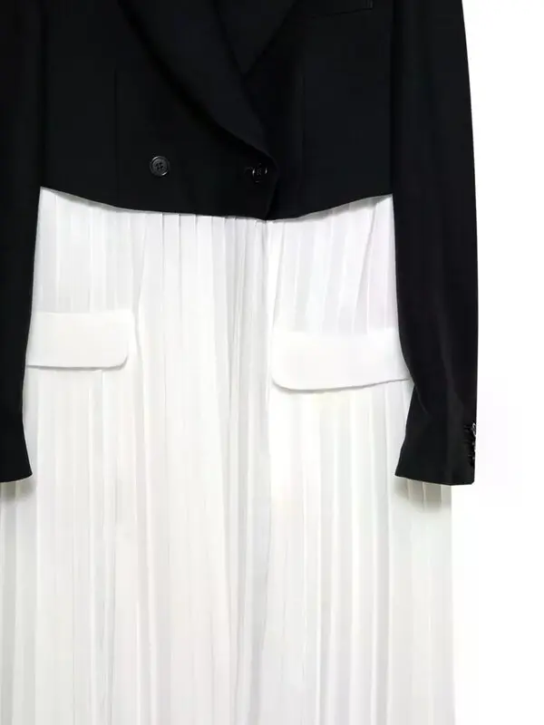 Noir Kei Ninomiya Pleated Panel Cropped Blazer