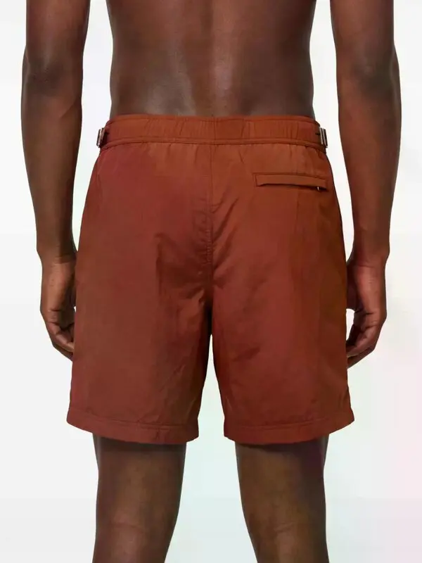 Zegna Buckle Fastening Swim Shorts - Brown