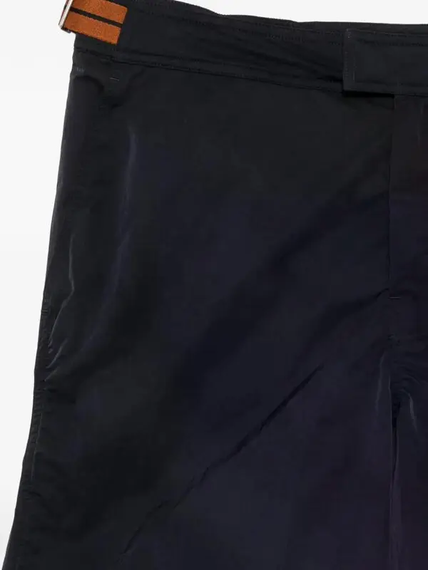 Zegna Buckle-fastening Swim Shorts - Blue