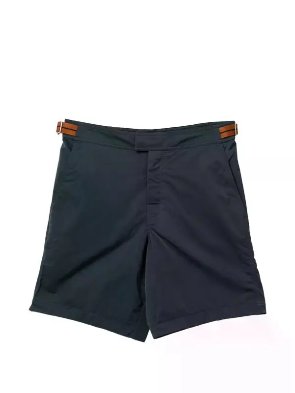 Zegna Buckle-fastening Swim Shorts - Blue