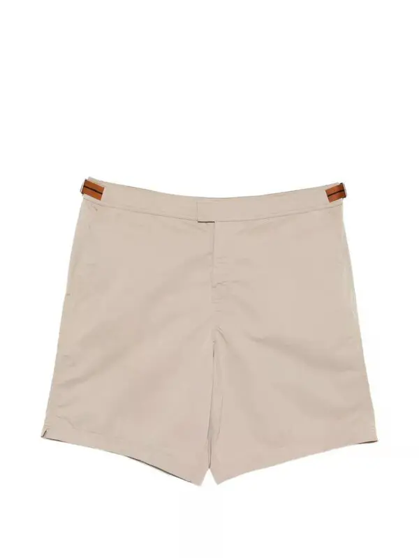 Zegna Buckle-fastening Swim Shorts - Neutrals