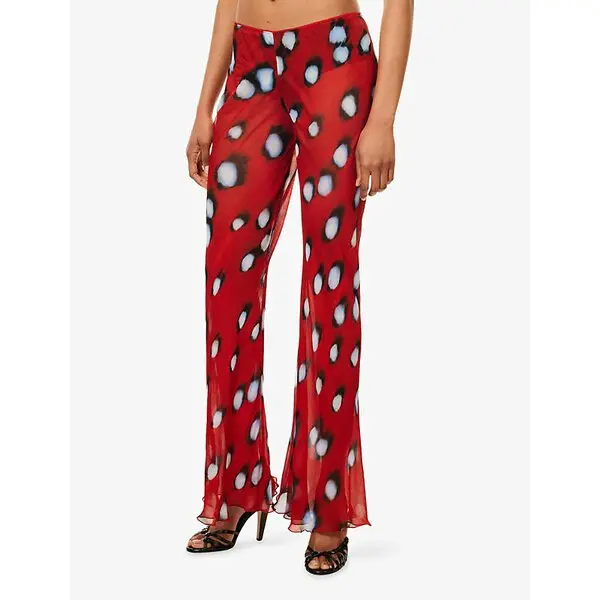 RAT AND BOA Printed Sheer Trousers