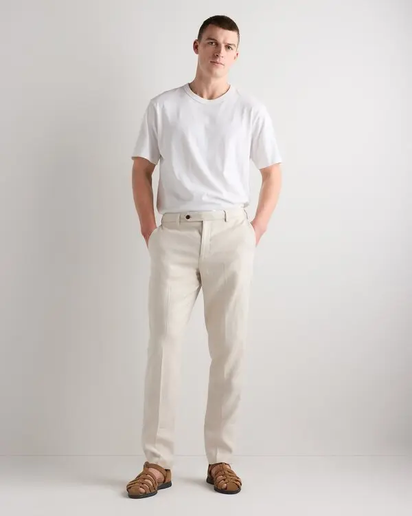 Quince European Linen Tailored Dress Pants - Sand